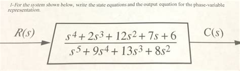 solved for the system shown below write the state equations
