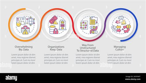 Data Management Challenges Loop Infographic Template Stock Vector Image
