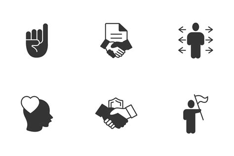 Commitment Icons Set Commitment Pack Symbol Vector Elements For Infographic Web 9483298 Vector