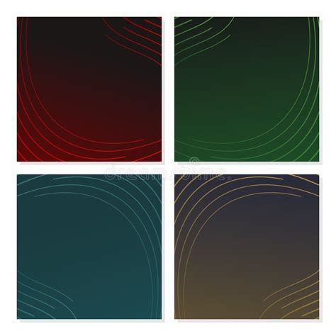 Dark Background With Curved Lines Design Template For Social Media Stock Vector Illustration