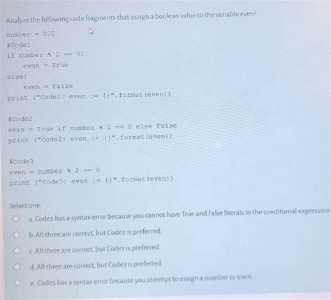 Solved Analyze The Following Code Fragments That Assign A