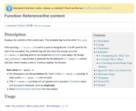 Tra Cứu Wordpress Với Wordpress Codex