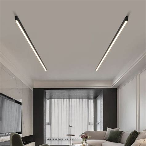 Modern Minimalist Long Strip Led Ceiling Light Aluminum Alloy Kitchen