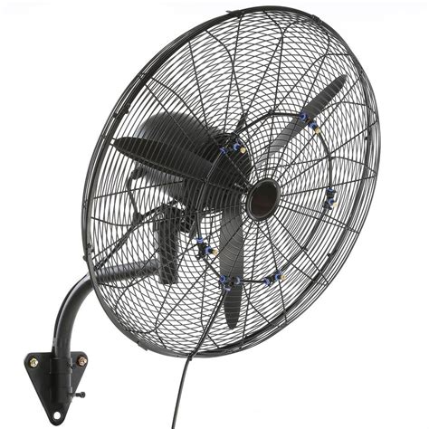 Skyshalo Wall Mount Misting Fan 24 Inch 3 Speed High Velocity Max