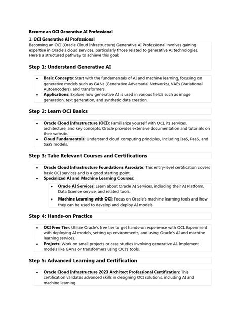 Mock Exams1z0 1127 24 Oci Generative Ai Professional Certification Pdf Cloud Computing