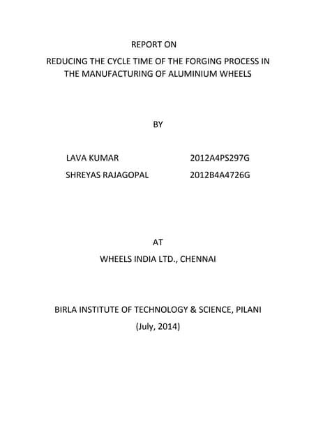Cycle Time Optimization In Injection Moulding Ppt