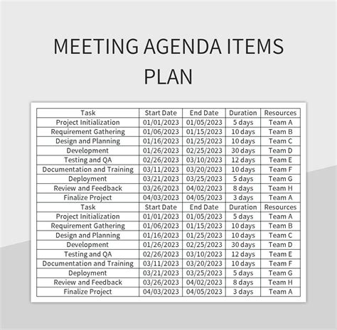 12 Excel Meeting Agenda Template Excel Templates Excel