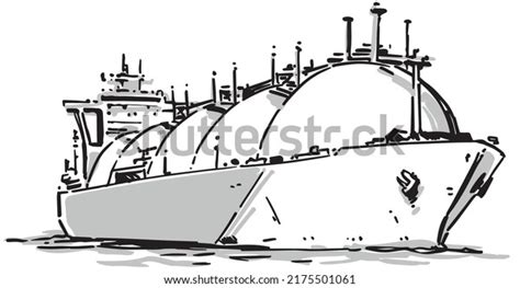 액화천연가스 선박 Lng 캐리어 벡터 일러스트레이션 스톡 벡터로열티 프리 2175501061 Shutterstock