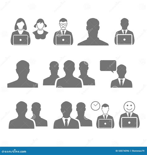 Business Man Vector Icon Symbol Office Communication Stock Vector Illustration Of Shirt