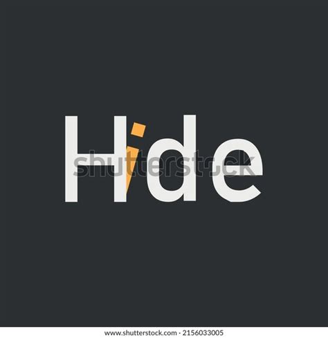 Typography Design Word Hide Stock Vector Royalty Free 2156033005
