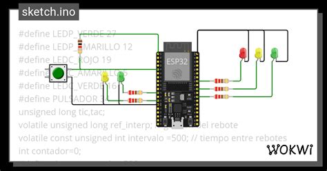 SemÁforo Definitivo Copy 2 Wokwi Esp32 Stm32 Arduino Simulator