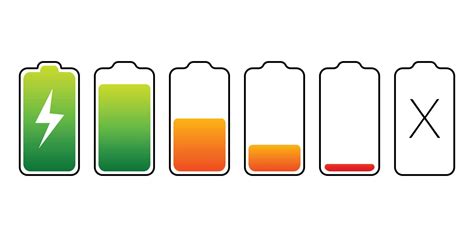 Battery Indicator Icon Set Isolated On White Background 13974261 Vector Art At Vecteezy
