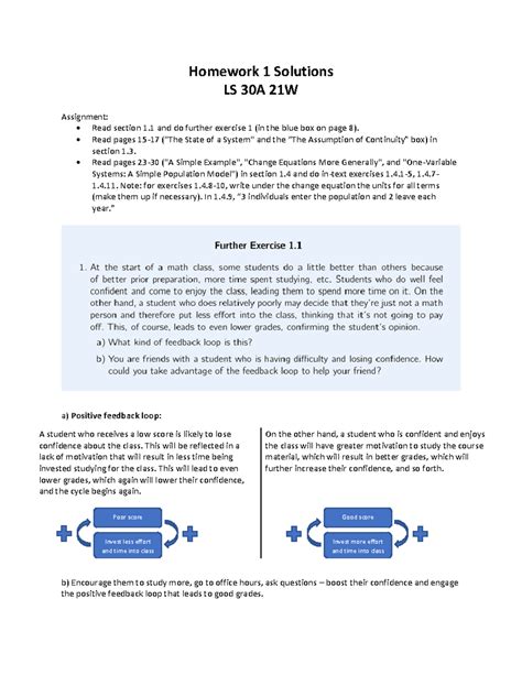 Homework 1 Solutions Homework 1 Solutions Ls 30a 21w Assignment Read Section 1 And Do
