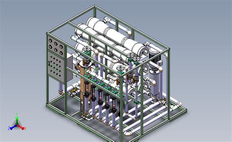 膜离线化学清洗 SOLIDWORKS 2018 模型图纸下载 懒石网