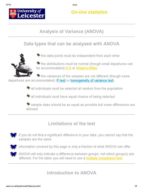 analysis of variance anova data types that can be analysed with anova