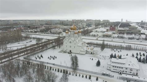 Tolyatti Russia January 5 2019 Tolyatti City And Cathedral In