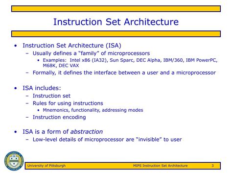 Ppt Sample Undergraduate Lecture Mips Instruction Set Architecture Powerpoint Presentation