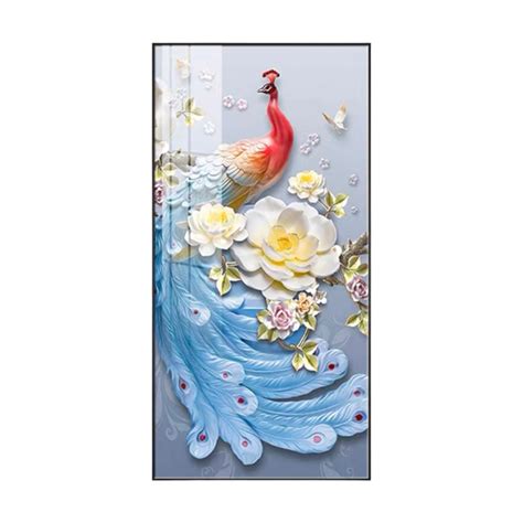 Ruby Peacock Wall Art Diamond Hollywood Interiors