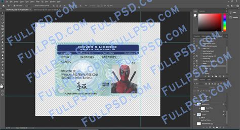 Download Australia South Australia Driver License PSD File Photoshop Template Editable FULLPSD
