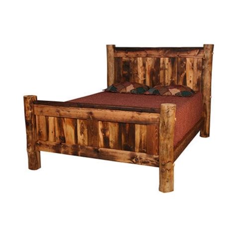 Rustic Log Bed Etsy