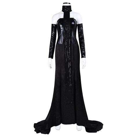 Star Wars Padme Black Floor Length Dress Halloween Cosplay Costume