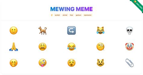 Mewing Meme Emojis 🙂 🐕 ↪️ Meaning Copy And Paste