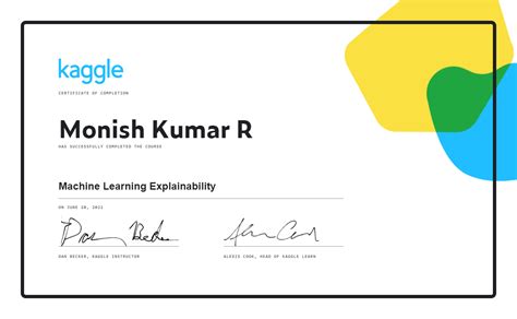 Monish Kumar R Completed The Machine Learning Explainability Course On