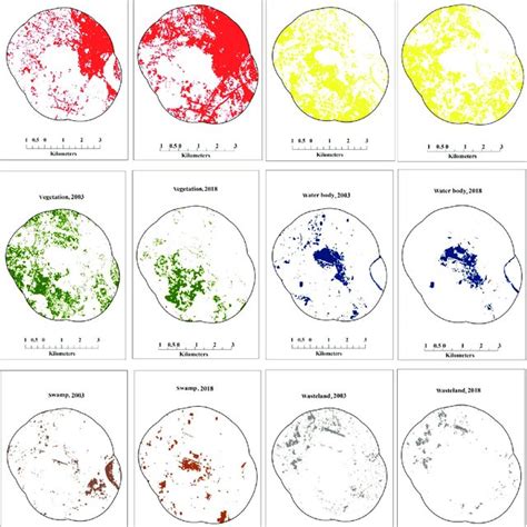 Area Under Different Classes Of Lulc In 2003 And 2018 Figure 5 Growth Download Scientific