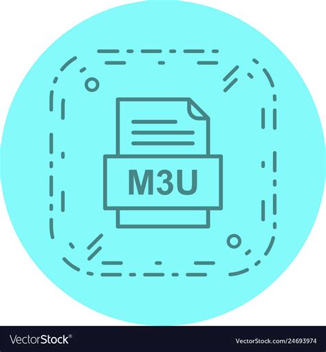 M3u File Document Icon Royalty Free Vector Image