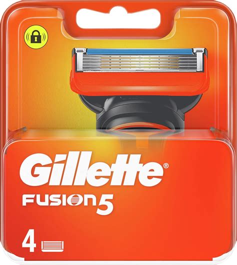 Gillette Fusion 5 Lamette da Barba, 4 Ricambi da 5 Lame, Delicatezza ...