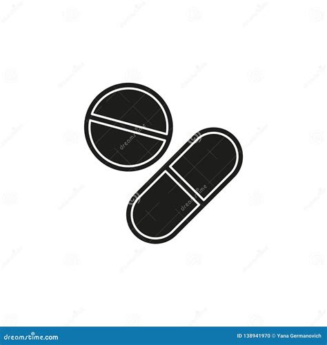 Vector Medical Pills Medicine Icon Capsule And Drug Healthcare