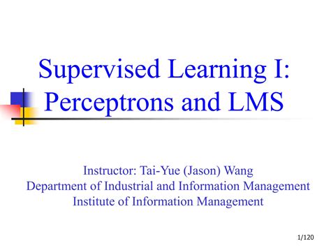 supervised learning in artificial neural networks ppt