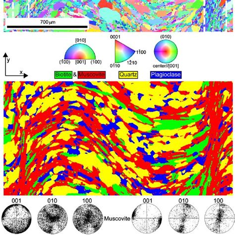EBSD Orientation Maps And Equal Area Lower Hemisphere Pole Fi Gures Of Download Scientific