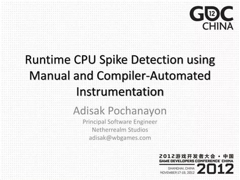 Ppt Runtime Cpu Spike Detection Using Manual And Compiler Automated Instrumentation Powerpoint