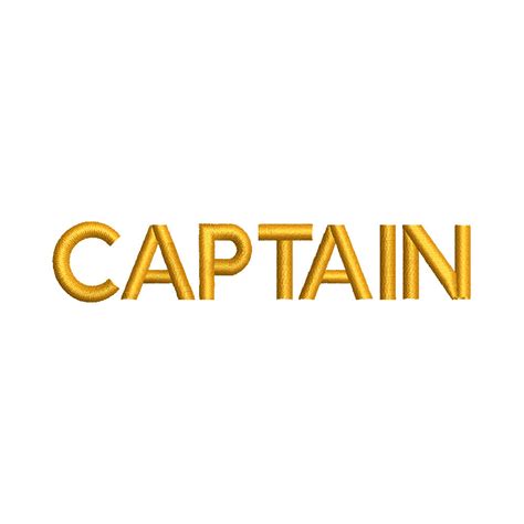 Captain Design Captain Digitized Embroidery Design E4hats