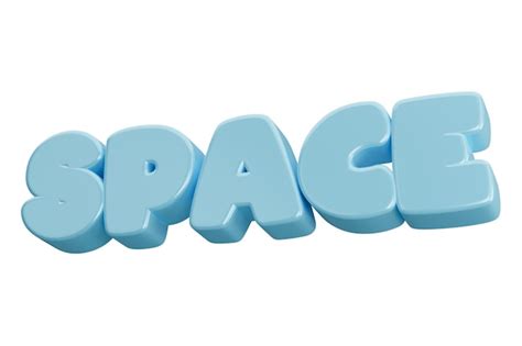 Premium Photo Space 3d Word Text