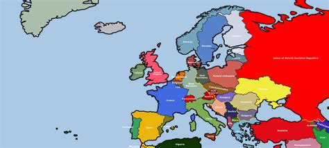 Map Of Europe 1950 Advert Map Of Europe 1950 By F Pezeril Vesuviana