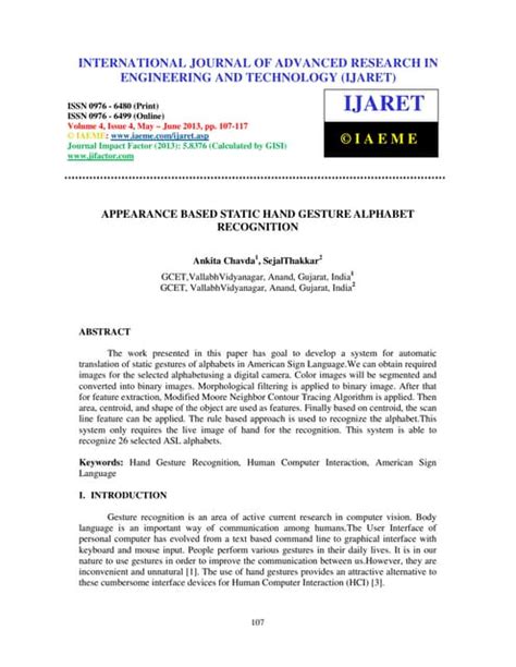 Hand Segmentation For Hand Gesture Recognition Pdf