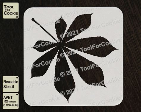 Chestnut Leaf Stencil Custom Stencil Leaf Stencil Chestnut Etsy