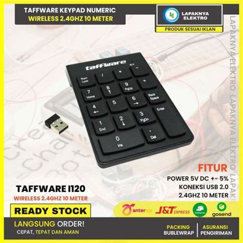 Promo Keyboard Angka Keypad Numeric Wireless 24ghz 10 Meter Taffware