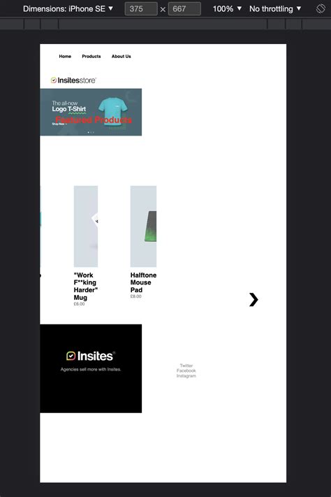 Bug Website Incorrectly Breaks Out Of The Viewport Using Iphone 5 Device Emulation · Issue