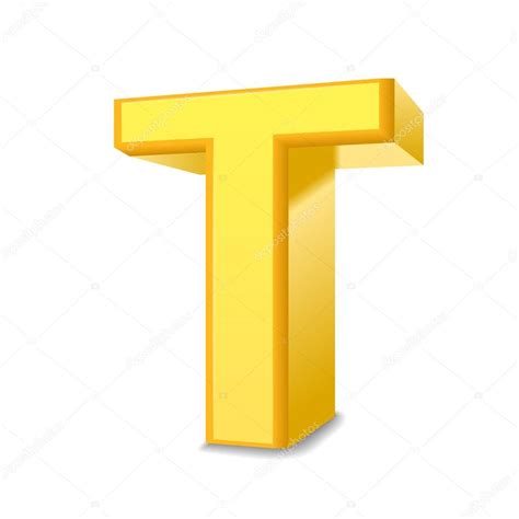 3d Yellow Letter T Stock Vector Image By ©kchungtw 123175462