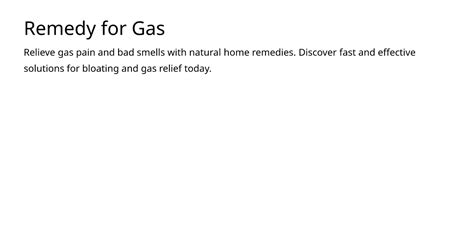 Remedy For Gas Medsis