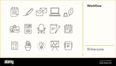 Workflow Icon Set Stock Vector Image Art Alamy