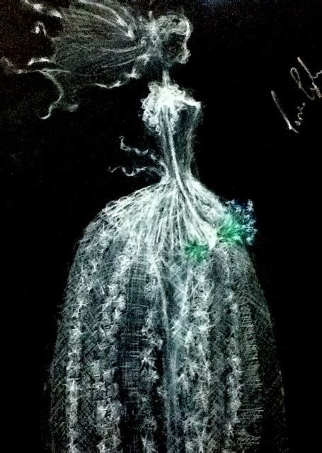 Corpse Bride In Cobweb Inspired Dress Oil Pastel On Black Flickr