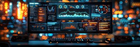 Streamlining Business Computer Monitor Displaying Analytics And