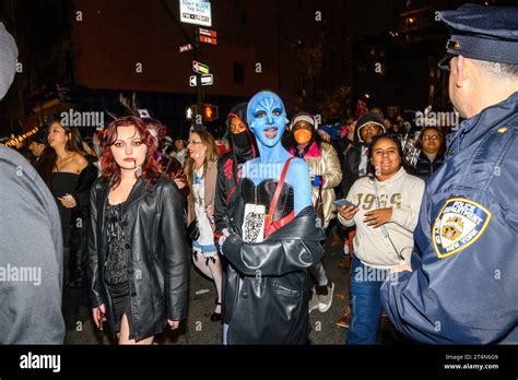 New York Usa 31st Oct 2023 People Wear Costumes As They Participate