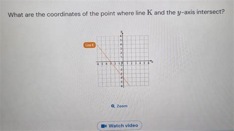 Solved What Are The Coordinates Of The Point Where Line K And The Y