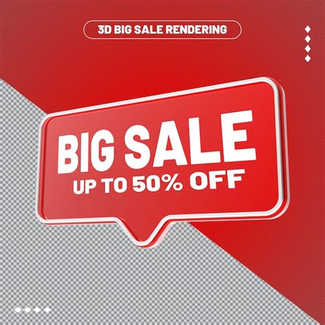 로고 3d 메가 세일 프로모션을 위해 50 할인 프리미엄 Psd 파일