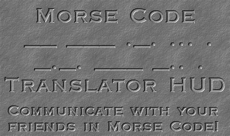 second life marketplace morse code communicator hud